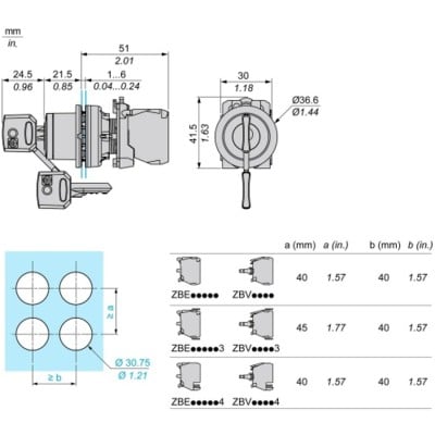 Schneider ZB5FG2 Configurable Switch Body for sale