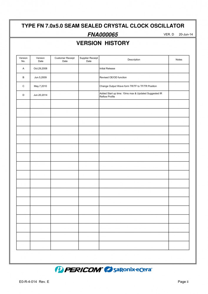 FNA000065 specification page 2
