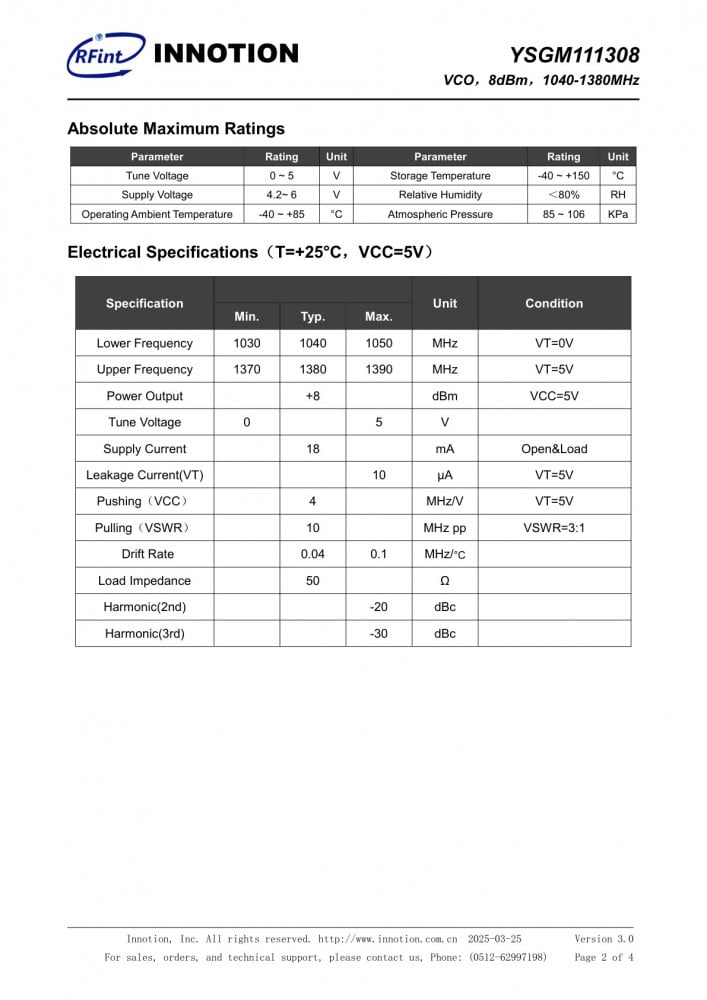 YSGM111308 technical document page 2
