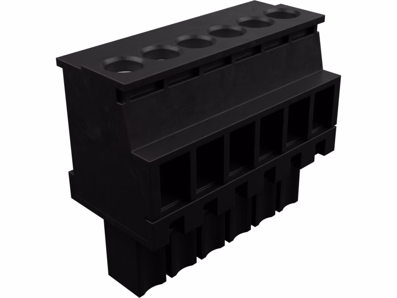 3.50mm Pitch Eurostyle Vertical Plug, Rear Wire Entry, Gold (Au) Plated, Black, 6 Circuits for sale