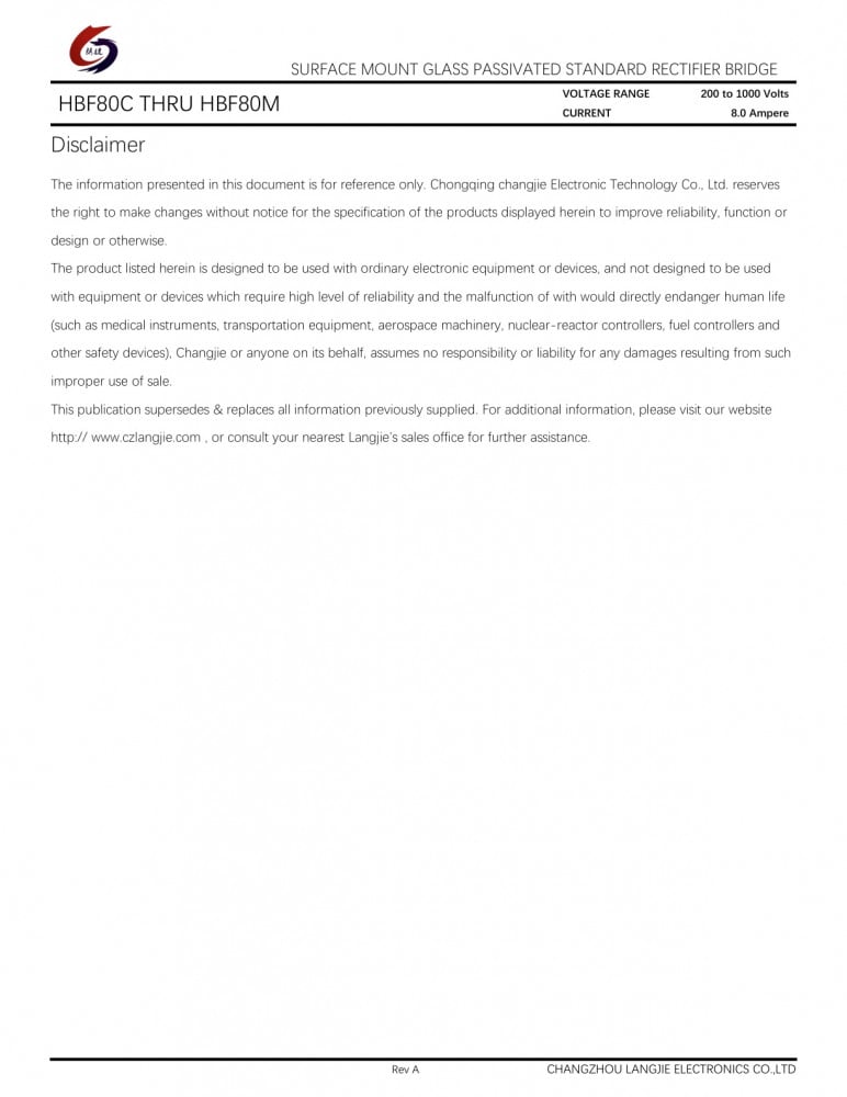 HBF80M datasheet page 5