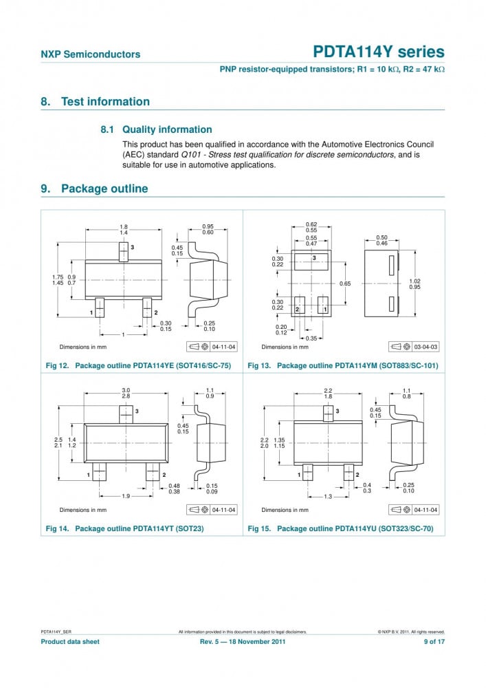 PDTA114YT datasheet page 10