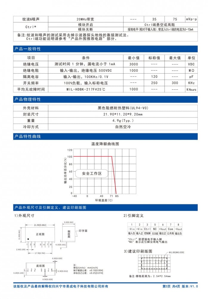 EVISUN WRE0515S-1WR2 datasheet page 3