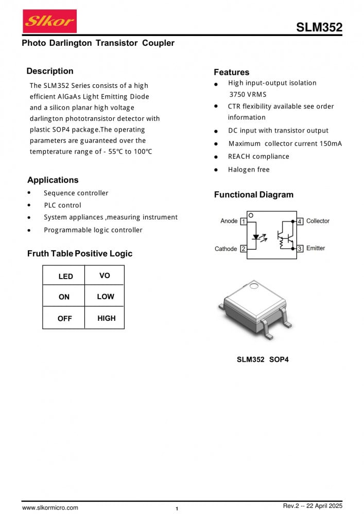 SLM352 datasheet page 1