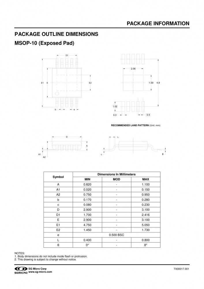 SGM9128YP datasheet preview, page 7