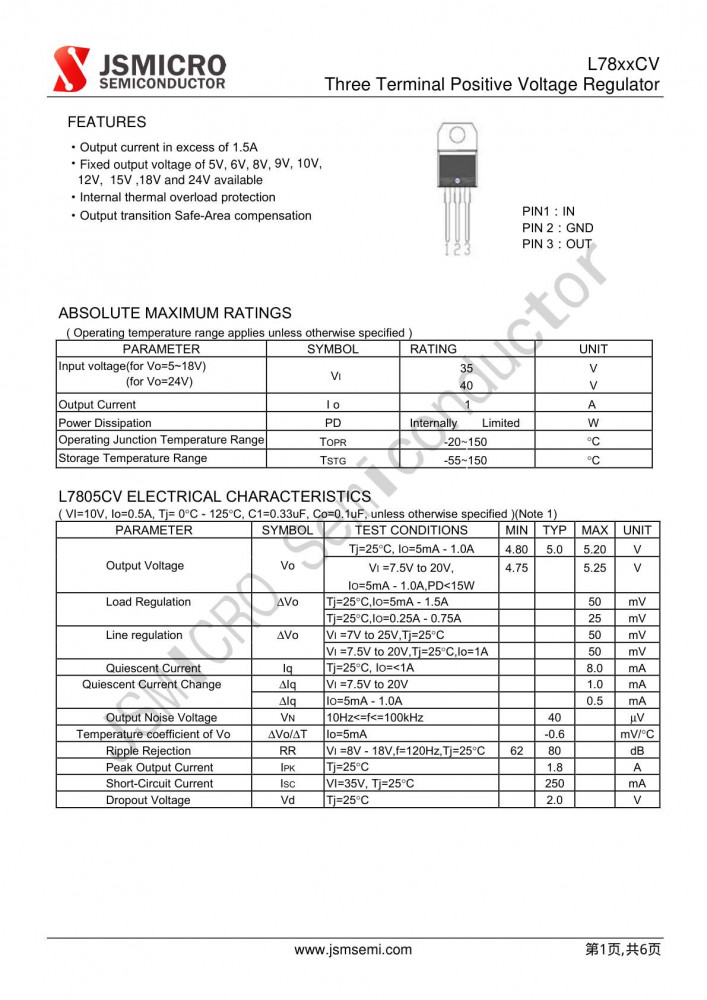 L7810CV-JSM datasheet page 1
