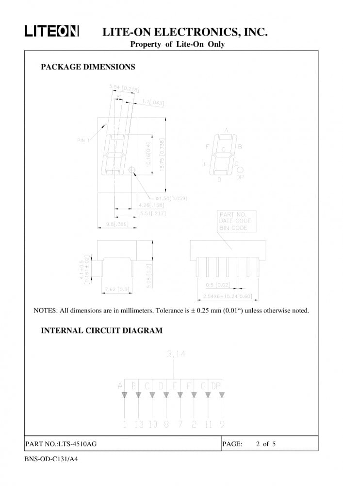 LTS-4510AG datasheet page 3