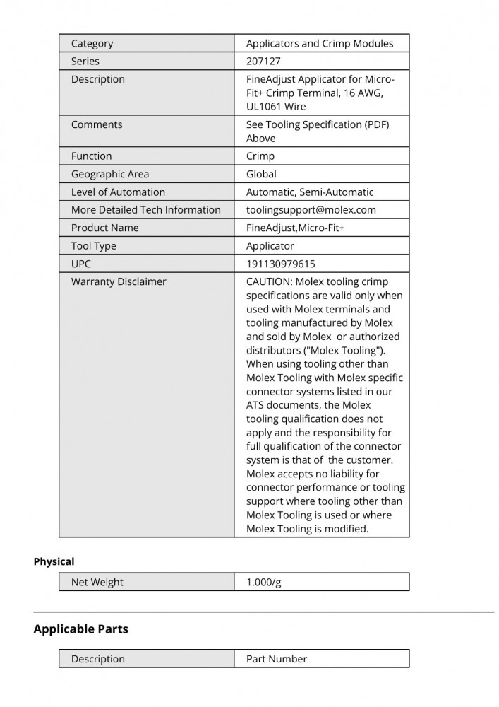 Technical document page 2 for MOLEX 2037020800