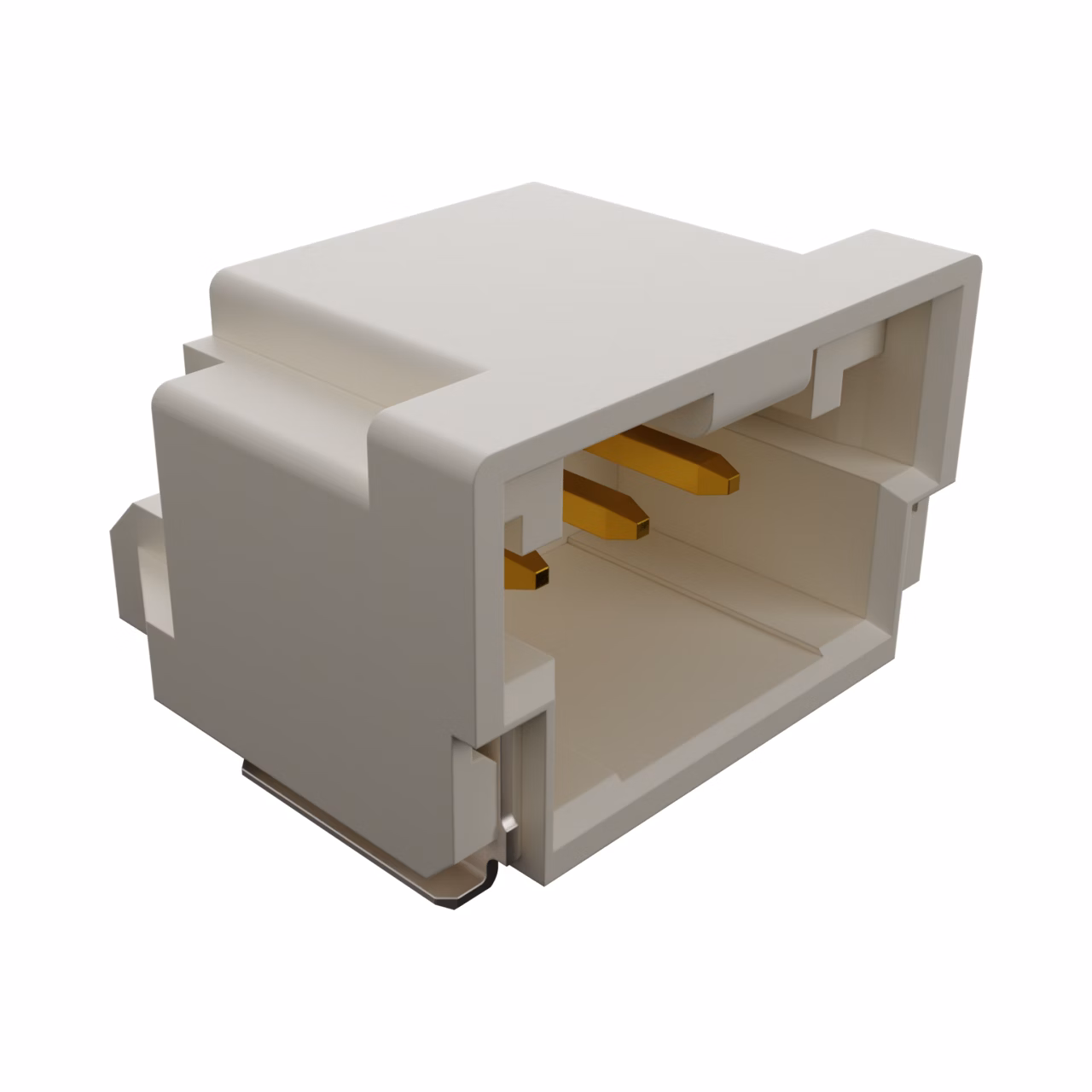DuraClik Wire-to-Board Header, Single Row, Right-Angle, 3 Circuits, Gold  (Au) Plating, Natural for sale