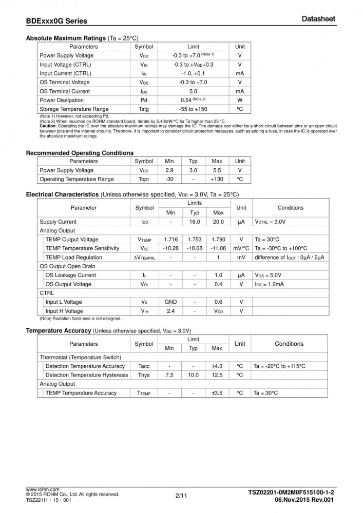 BDE0700G-TR datasheet page 2