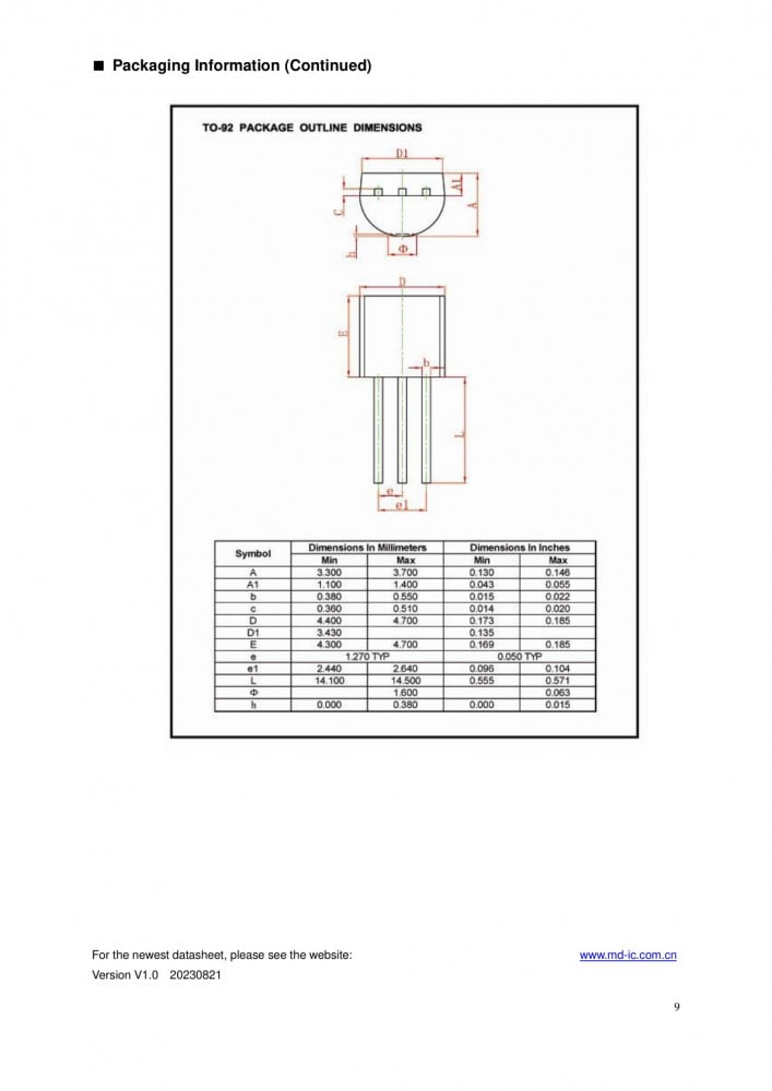 MD73XXH datasheet page 9