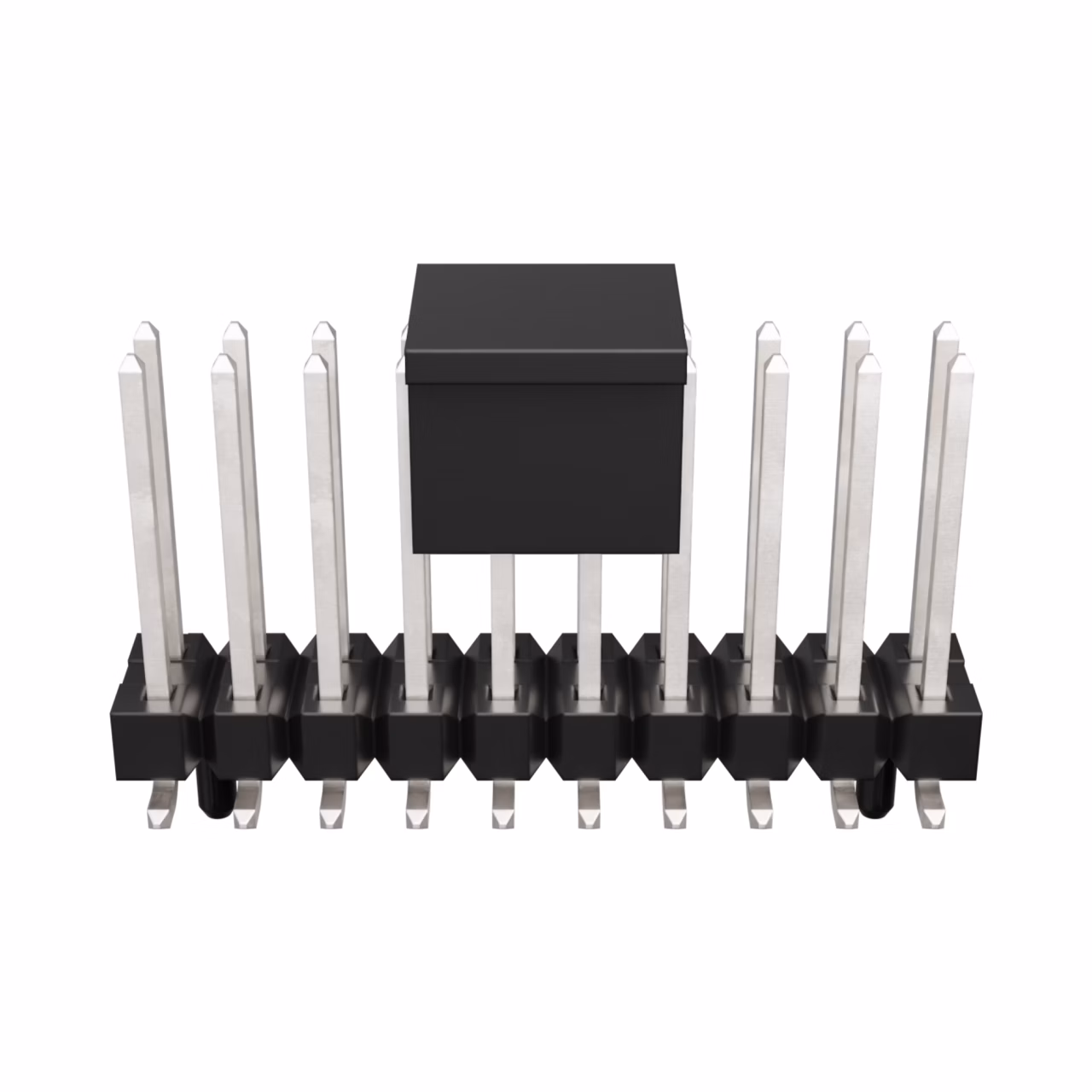 C-Grid Header, 2.54mm Pitch, Surface Mount, Dual Row, Vertical, 20 Circuits, Tin (Sn) Overall Plating, with Cap and Peg, Tube Packaging, Lead-Free for sale