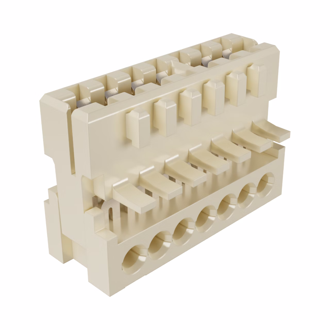 Appli-Mate RAST 2.5 Connector, 2.50mm Pitch, Female, 7 Circuits, Closed Endwalls, Silver Plating