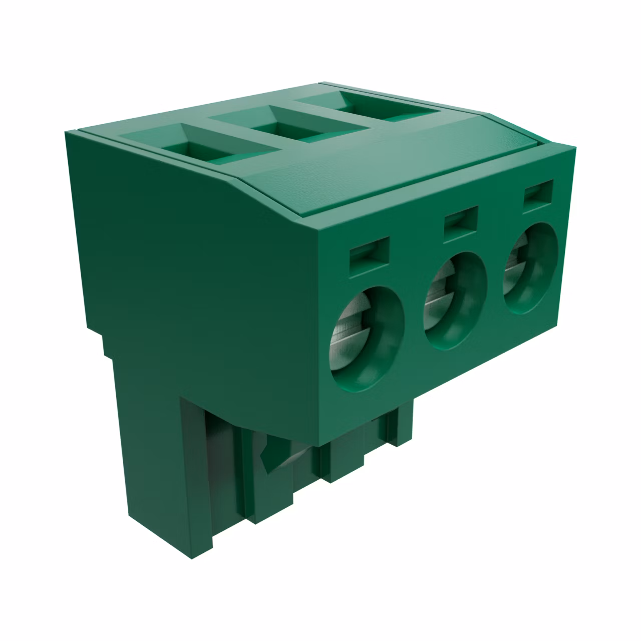 5.08mm Pitch Eurostyle Horizontal Plug, with Reverse Imprinting, Green Housing, 3 Circuits for sale