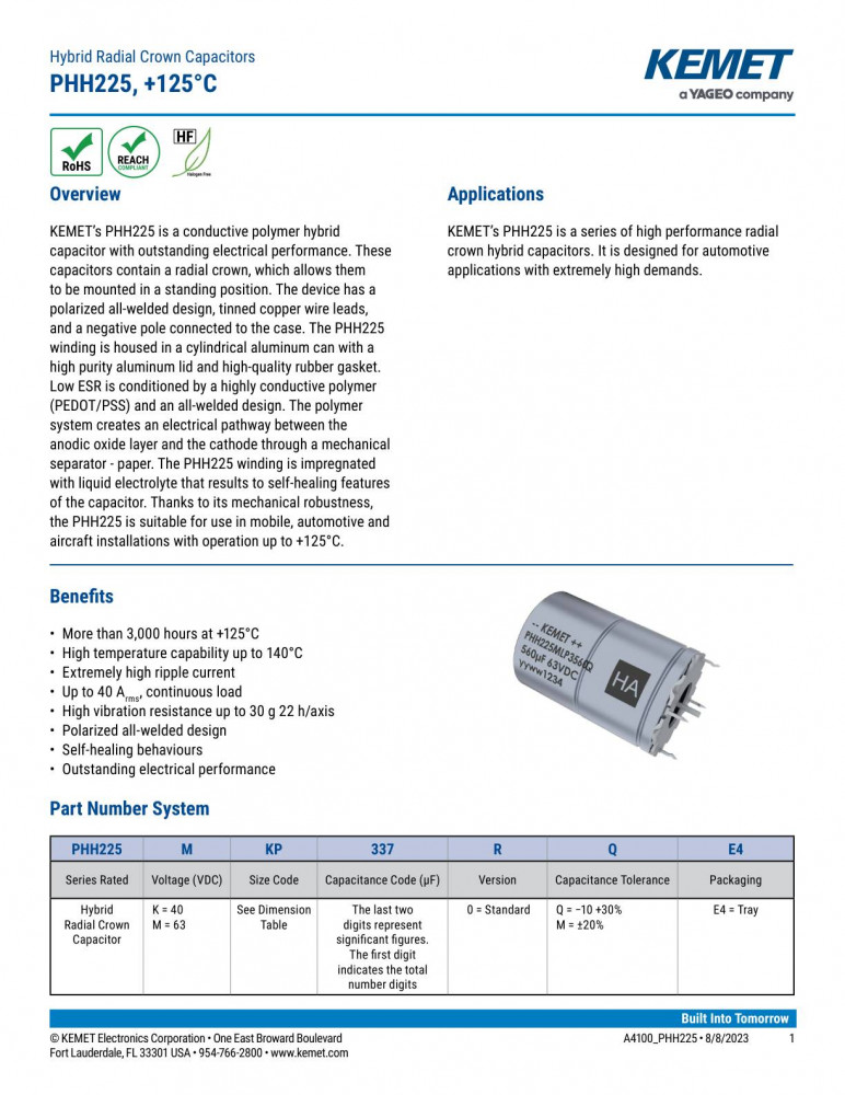 PHH225 datasheet page 1
