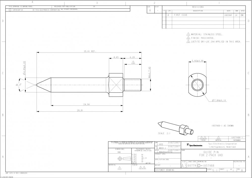 TE Connectivity 1857988-1 technical drawing preview