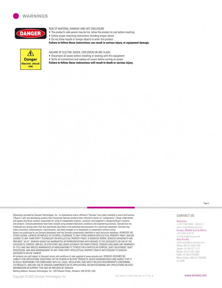 CX Series datasheet page 5