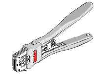 Hand Crimp Tool for .187 Slip-On QD Receptacle Terminals, 20-16 AWG UL1015 Wires