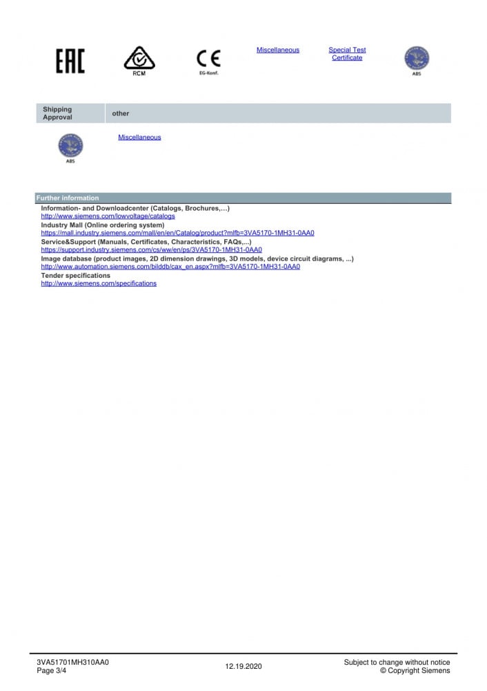 3VA5170-1MH31-0AA0 technical document page 3