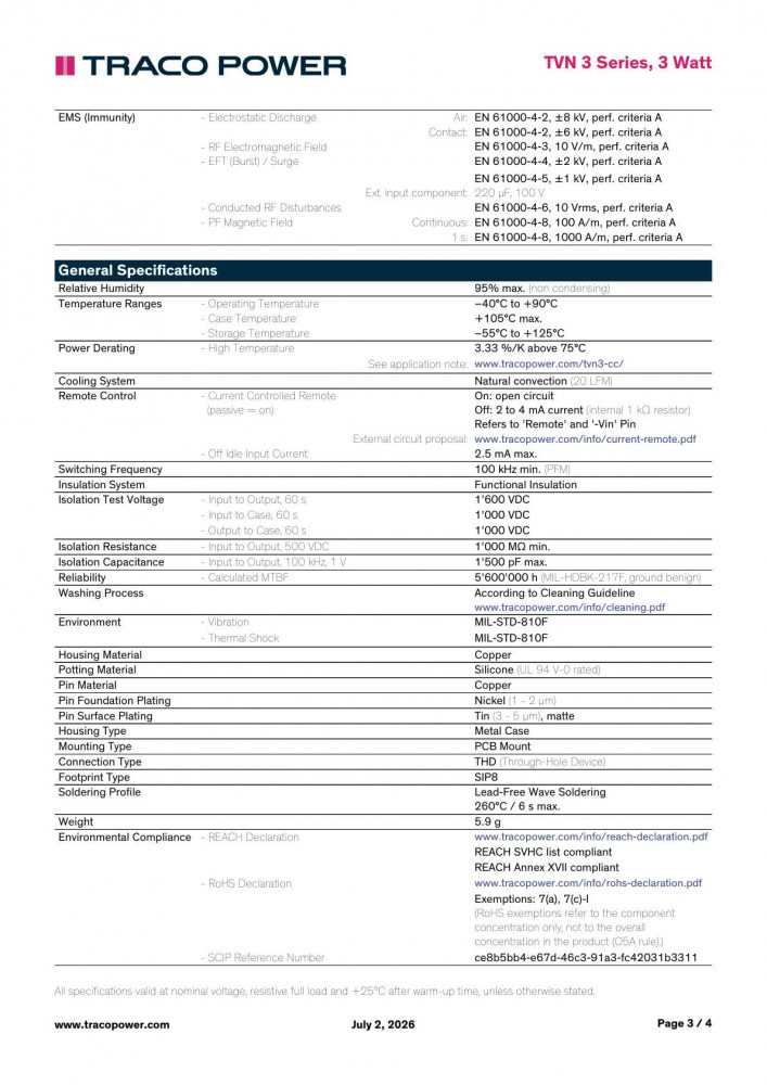 TVN 3 series technical document, page 3
