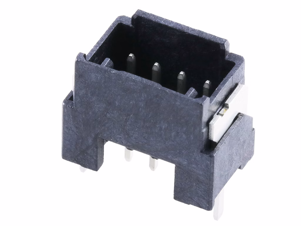 Micro-One Wire-to-Board Header, Vertical, 2.00mm Pitch, Single Row, Glow-Wire Capable, Through Hole, 13 Circuits, Tin-Bismuth Plating, Black, with Potting Capability