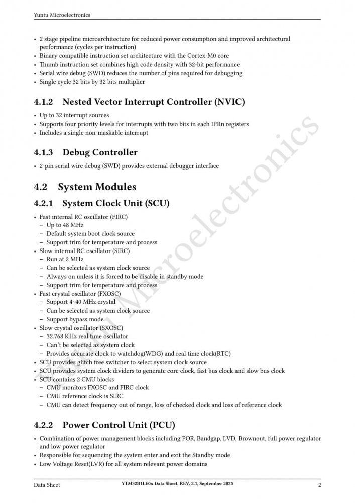YTM32B1LE0x datasheet page 6