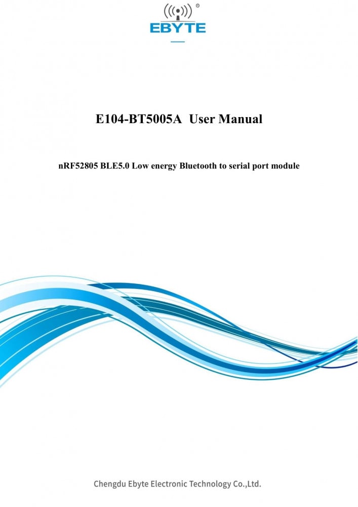 E104-BT5005A manual page 1