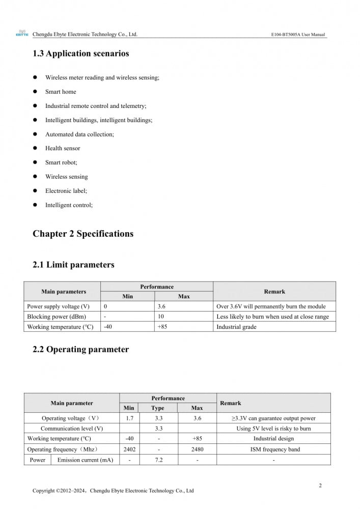 E104-BT5005A manual page 6