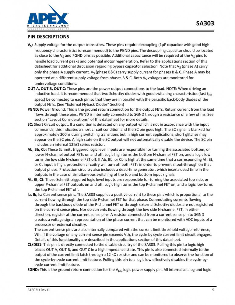 SA303 datasheet page 5