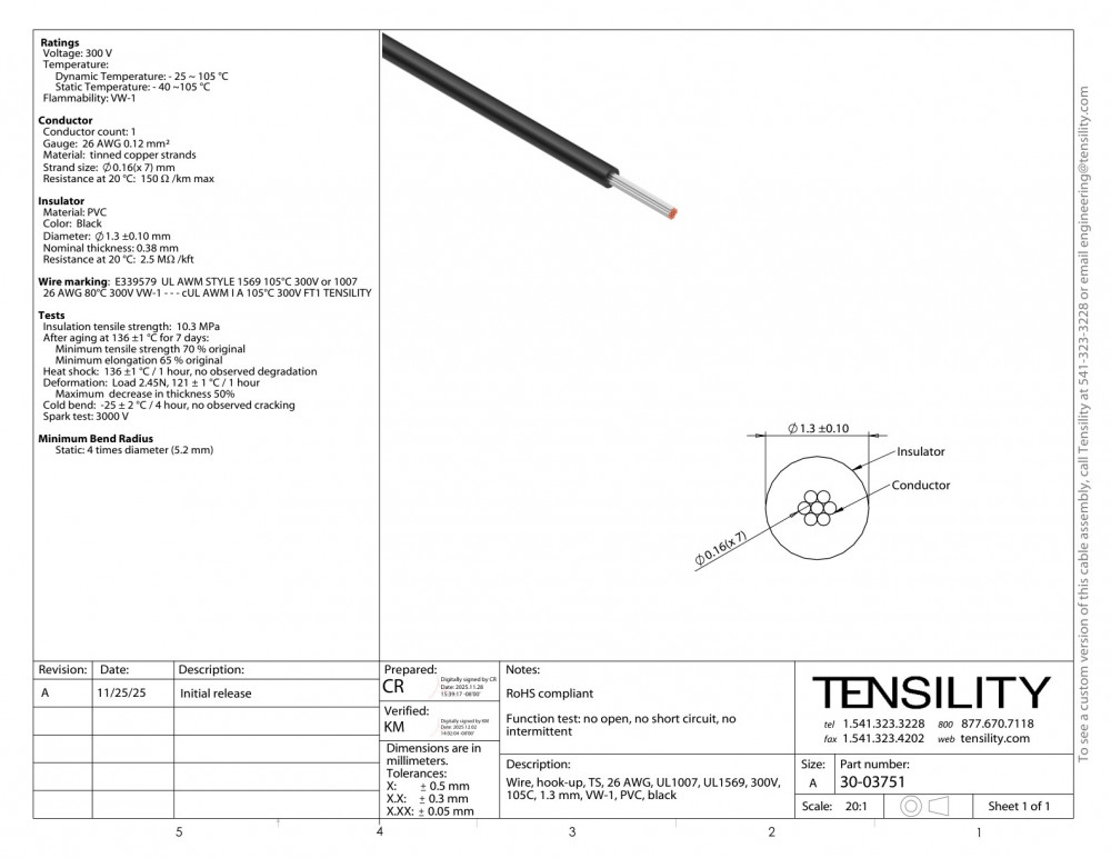 Tensility International 30-03751 product drawing preview