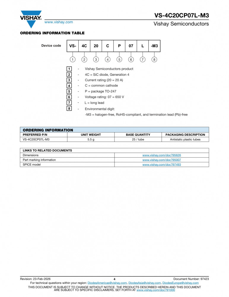 VS-4C20CP07L-M3 technical document page 4