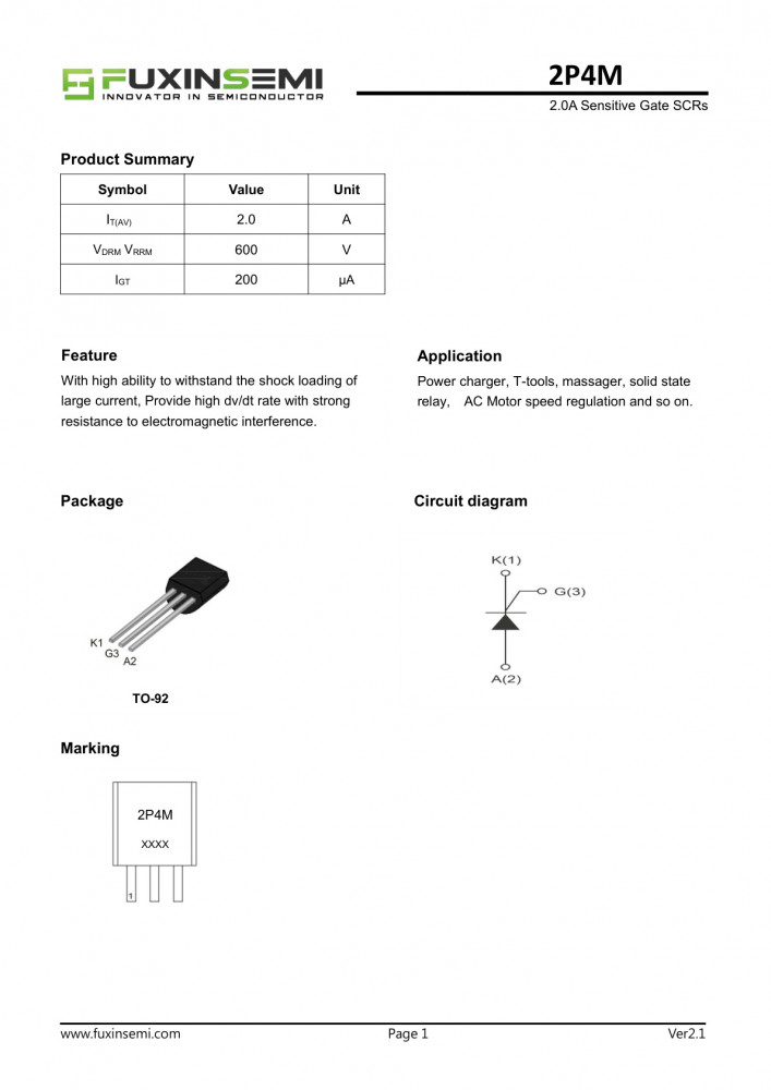 2P4M datasheet page 1