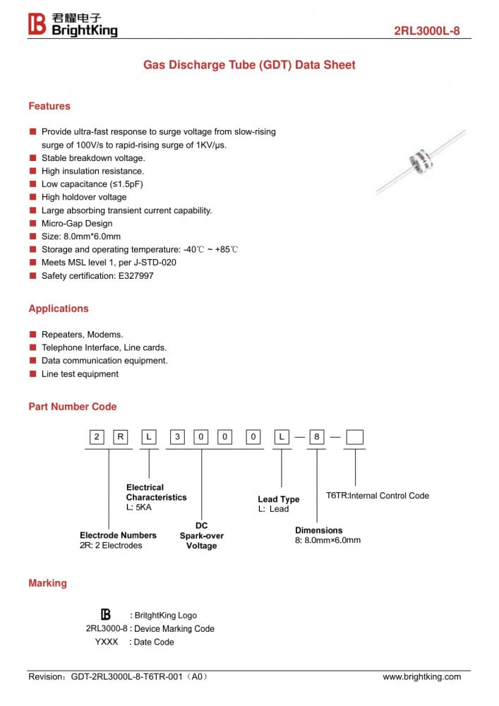 2RL3000L-8-T6TR datasheet page 1