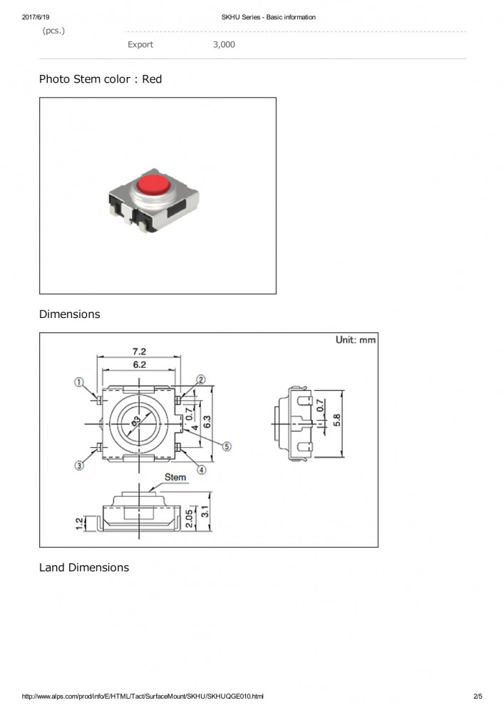 SKHUQGE010 dimensions drawing