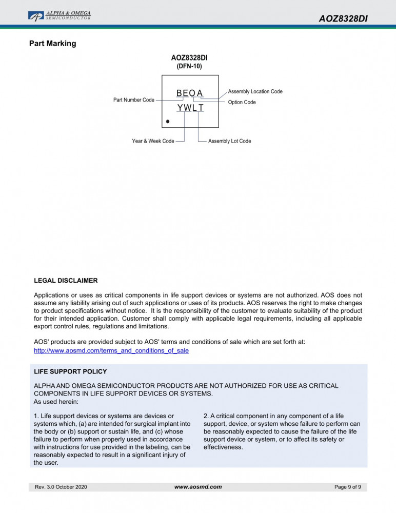 AOZ8328DI datasheet page 9