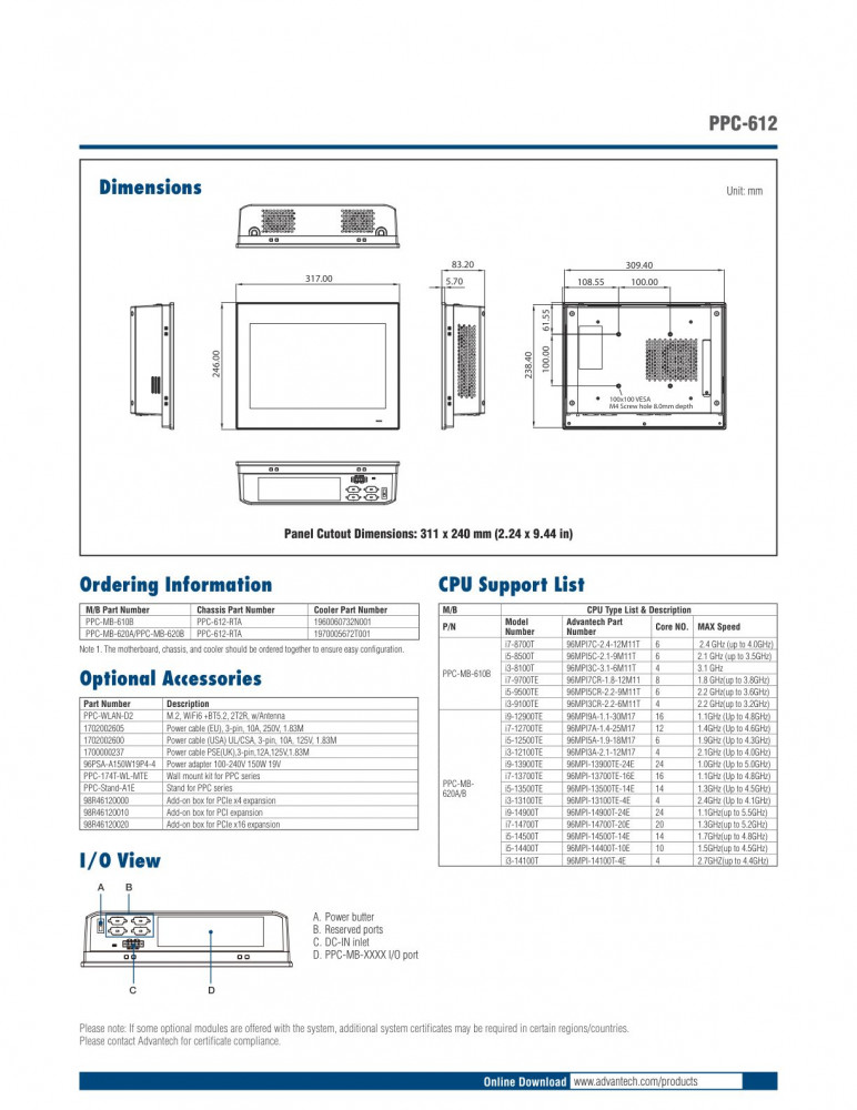 PPC-612 technical document page 2