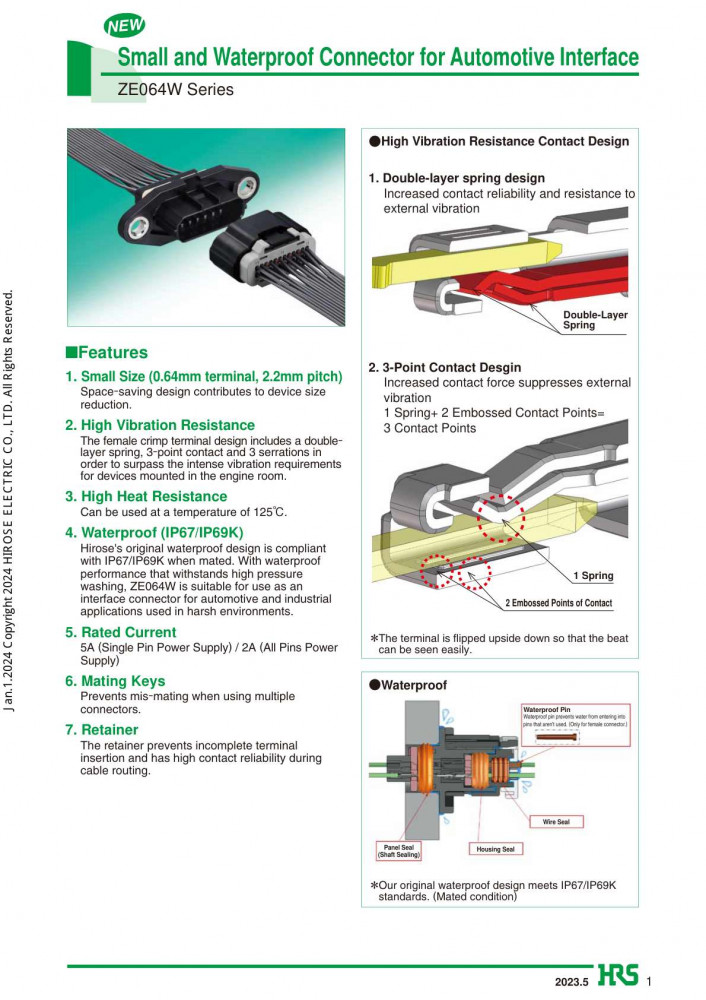 ZE064W technical document page 1