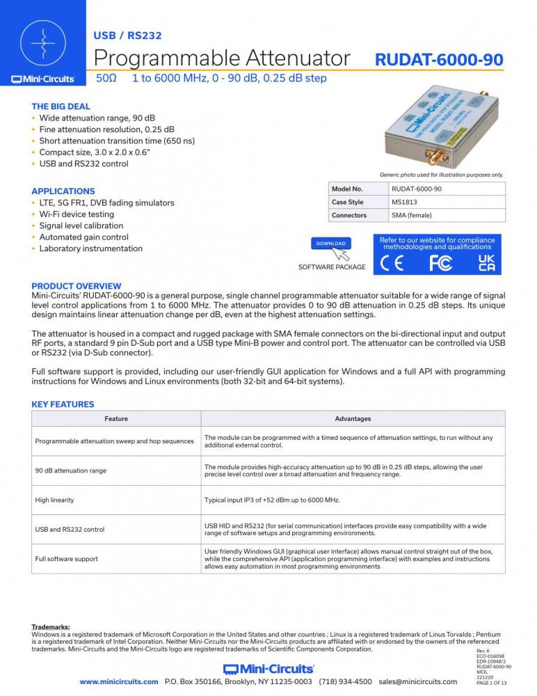 RUDAT-6000-90 datasheet page 1