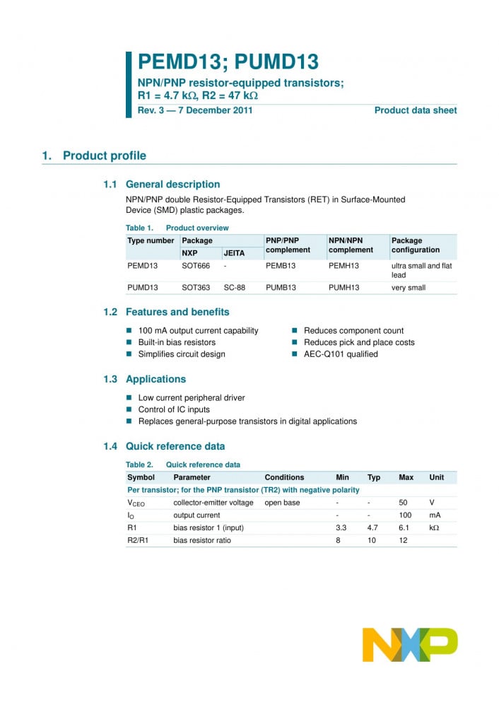 PEMD13 datasheet page 2