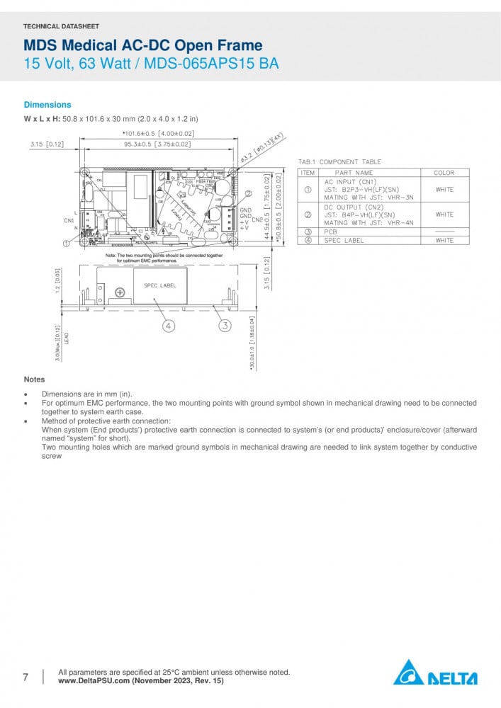 MDS-065APS15 BA datasheet page 7