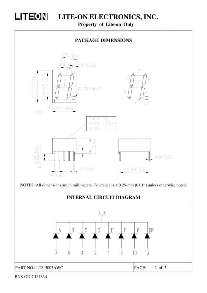 LTS-5003AWC datasheet page 3