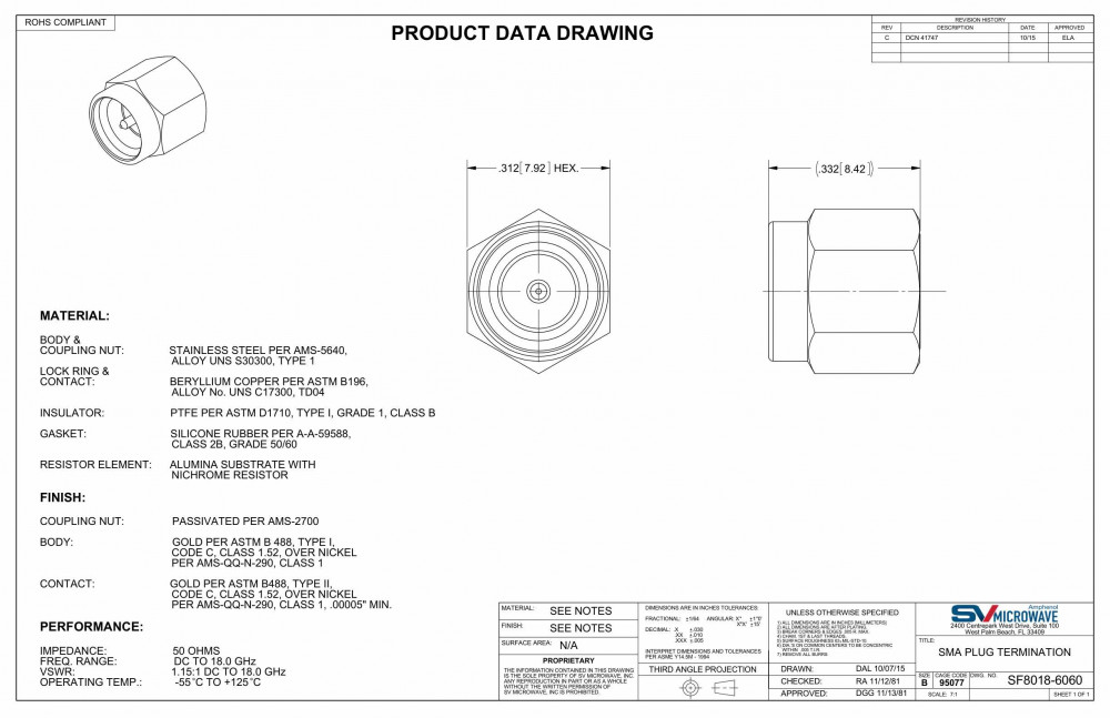 SF8018-6060 technical drawing