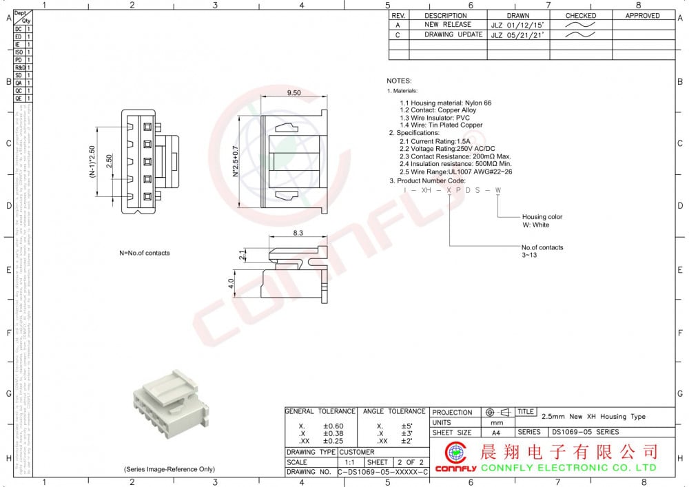DS1069-05-3MV6WS technical drawing page 2