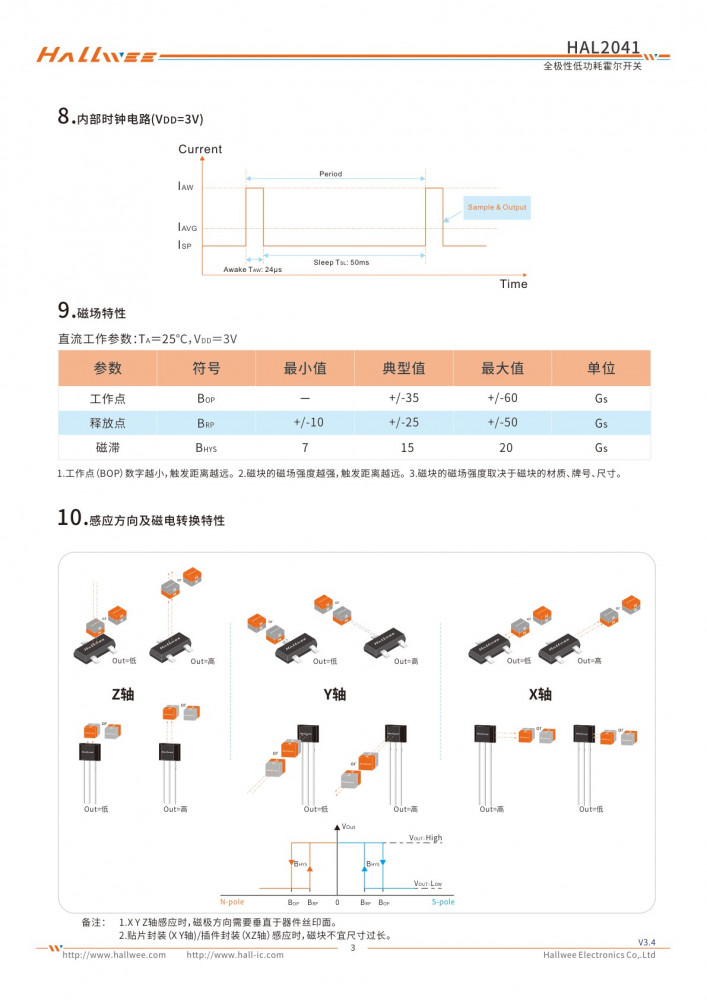 HAL2041SO technical document page 3