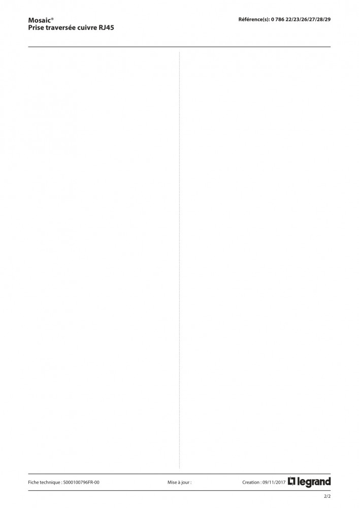 Legrand product documentation page 2