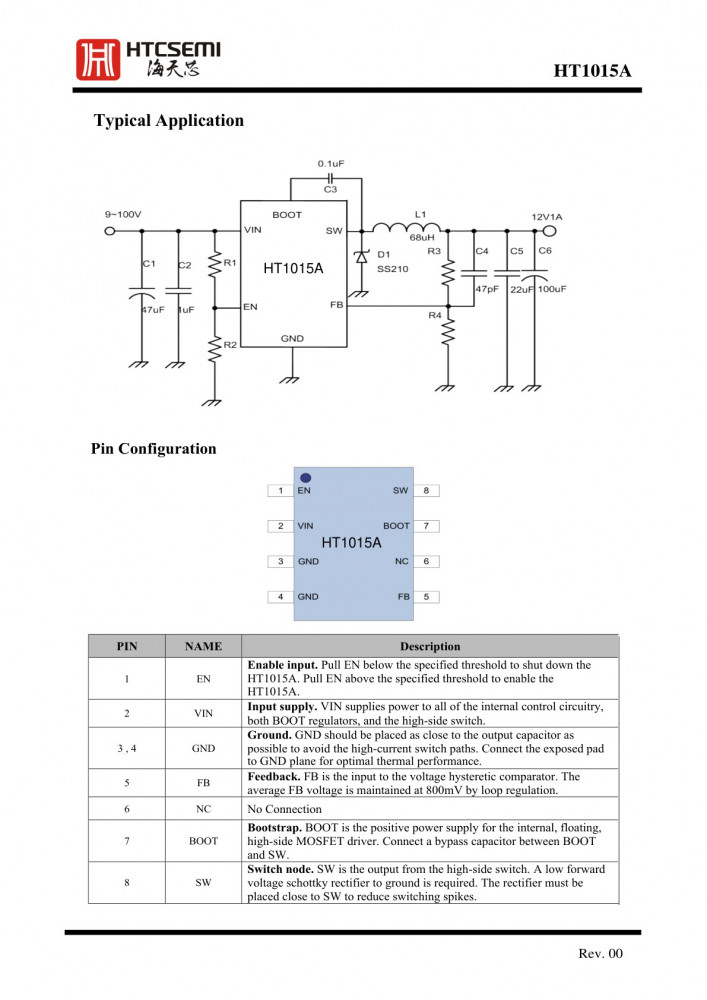 HT1015AREZ datasheet page 2