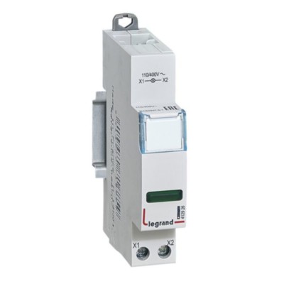 CX³ - LED indicator blue 12/48V~/= - 1 module DIN rail - Non replaceable long-life LED - IP20 distribution board status indication