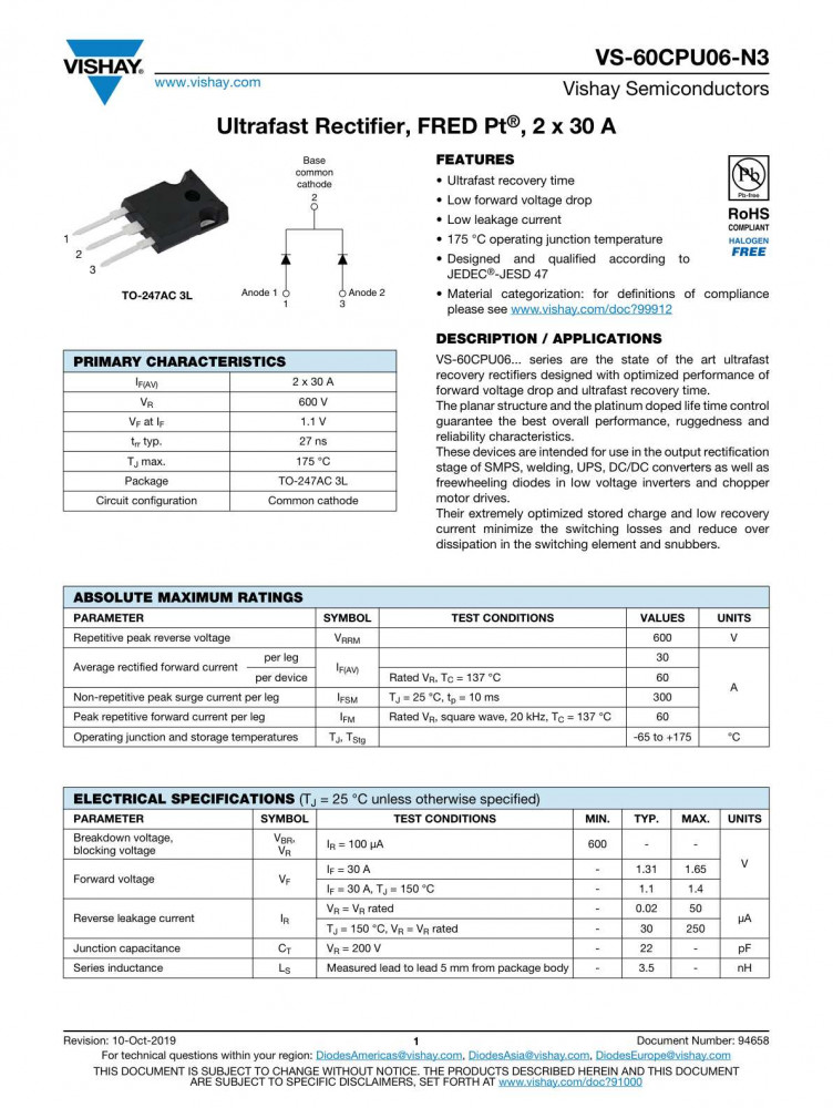 VS-60CPU06-N3 technical document page 1