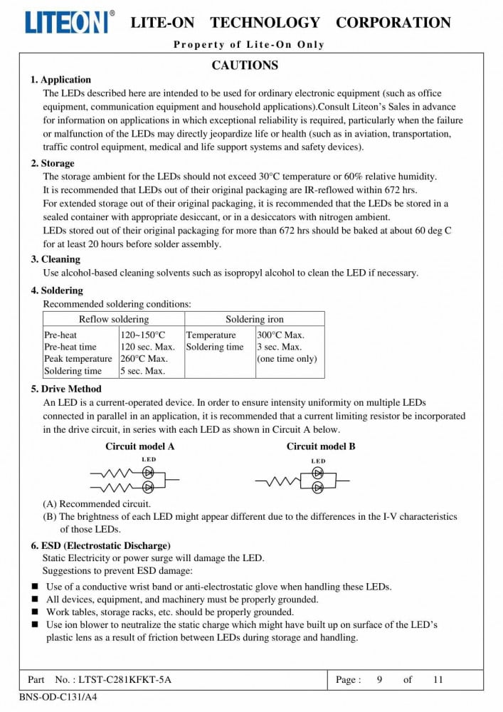 LTST-C281KFKT-5A datasheet page 10