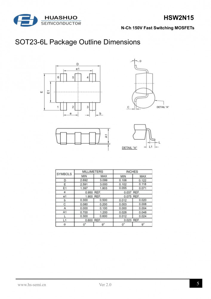 HSW2N15 datasheet page 5